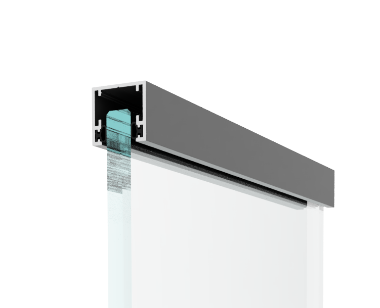 Glass Partitioning Head / Wall Channel - 25x27x3m – PARTITIONS LTD